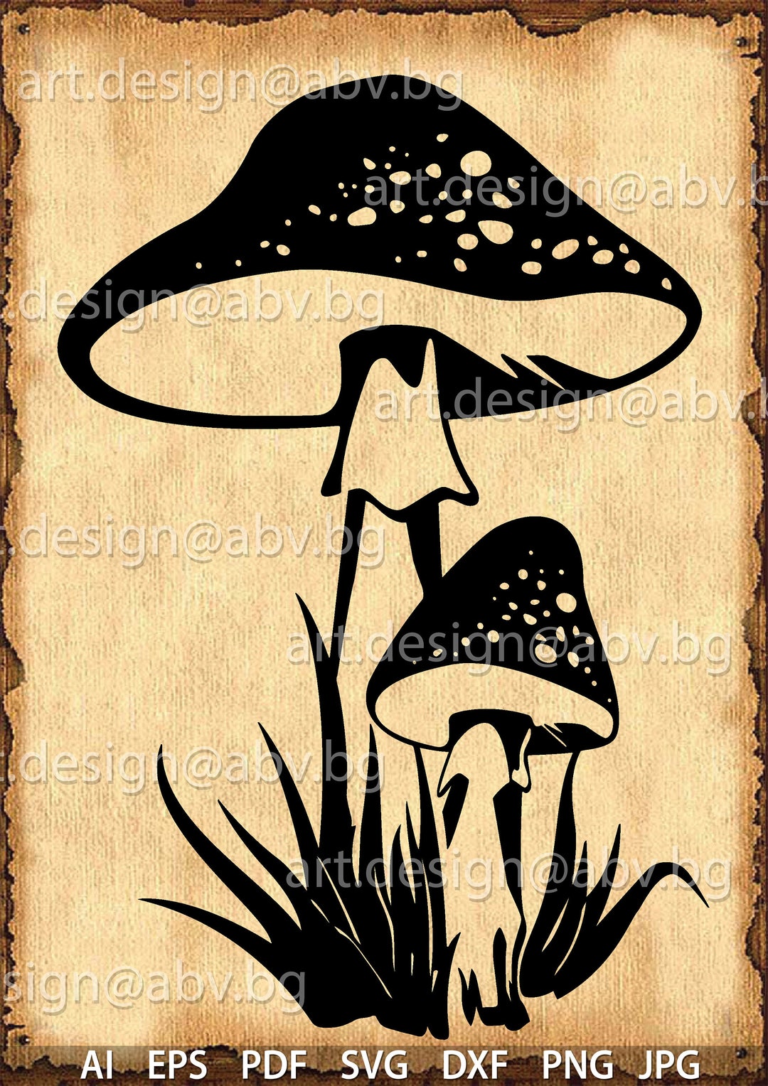 Vector CHAMPIGNONS, AI, PNG, pdf, eps, svg, dxf, jpg téléchargement ...