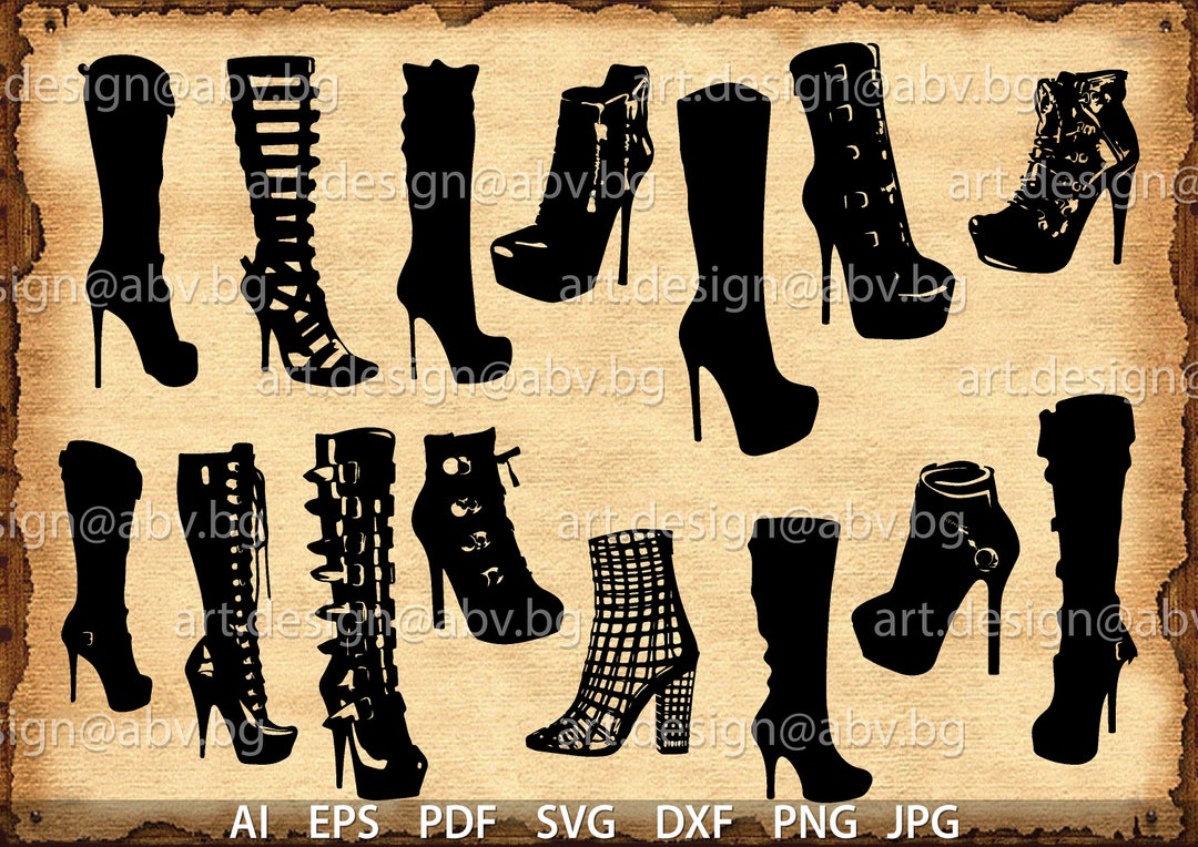 Vector BOOTS, AI, Eps, Pdf, Svg, Dxf, Png, Jpg Download, Digital Image ...