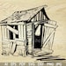 Vector OLD SHACK, Wooden Shed, Ai, Eps, Pdf, Svg, Dxf, Png, Jpg Instant ...