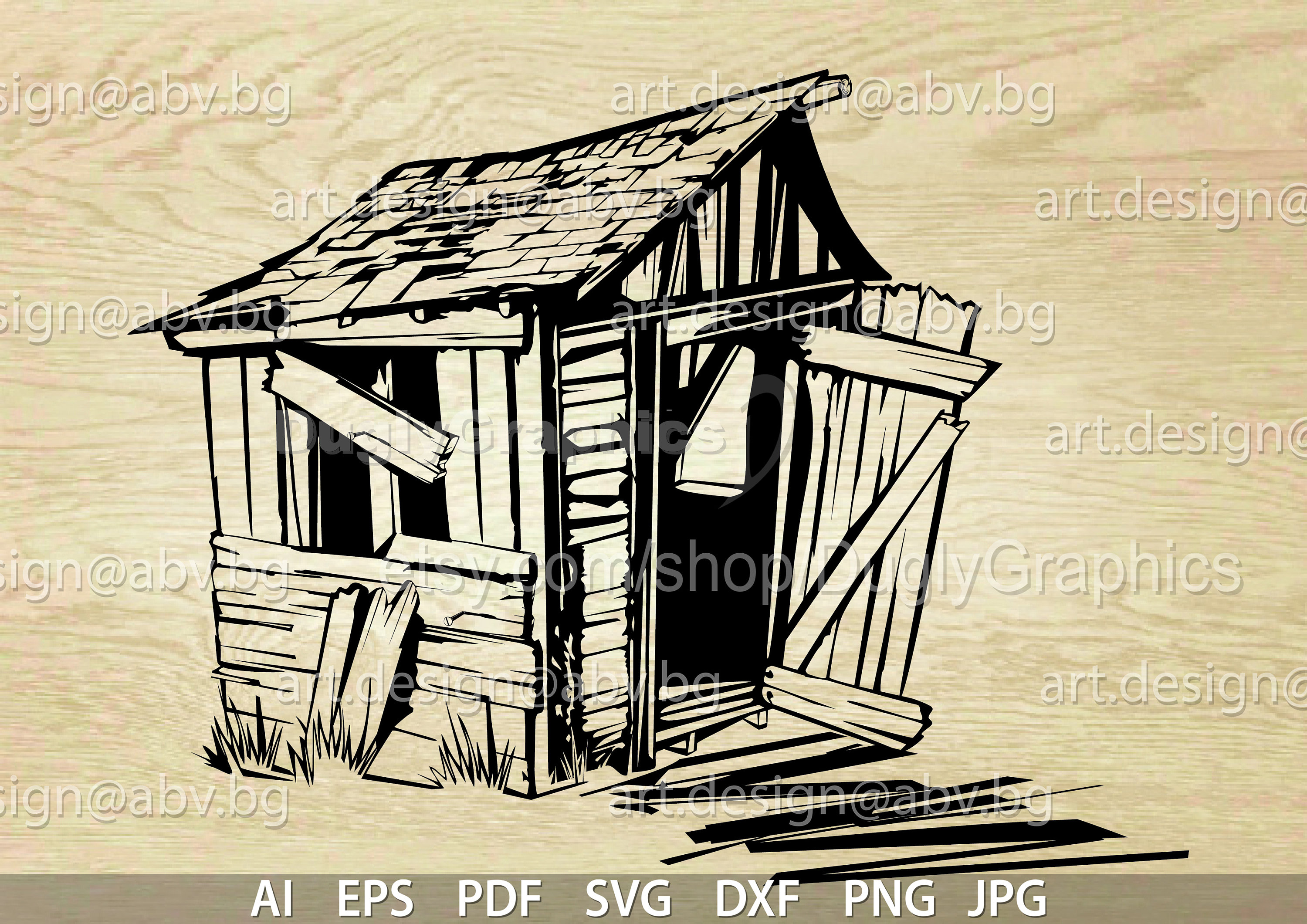 Rundown Shack Drawing