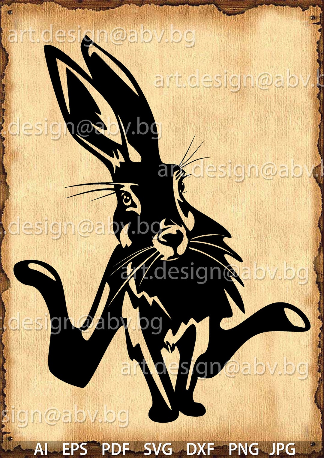 Vector RABBIT, Jump, AI, Eps, PNG, Pdf, Svg, Dxf, Jpg Download, Digital ...