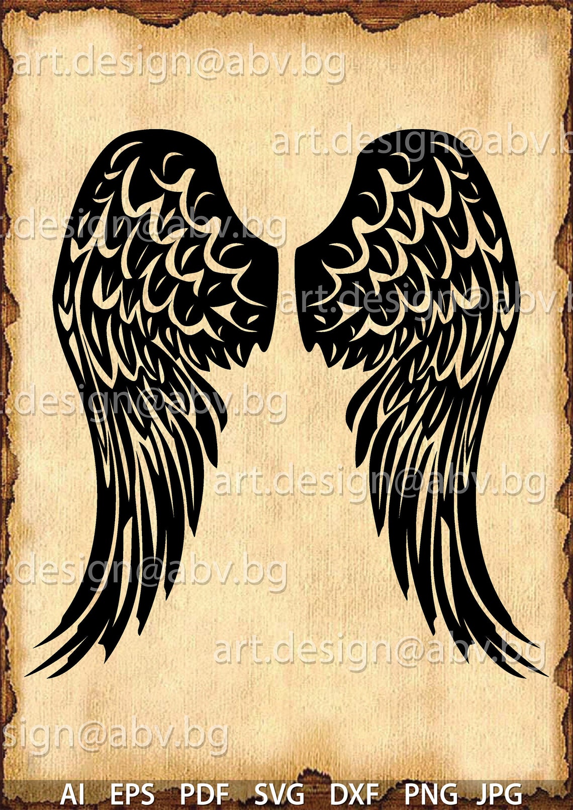 Vector ANGEL WINGS Svg DXF Ai Png Pdf Eps Jpg Download | Etsy