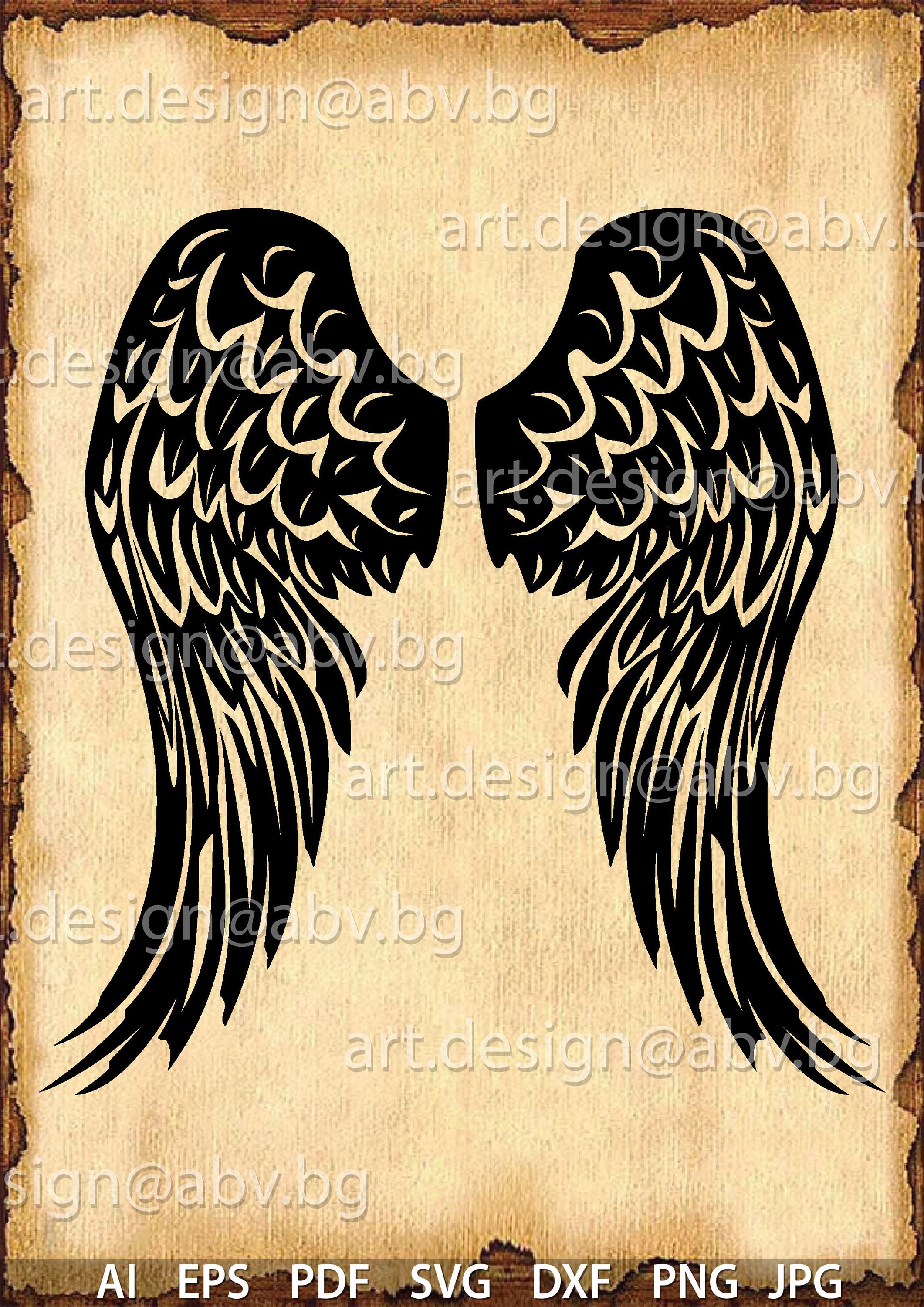 Vector ANGEL WINGS Svg DXF Ai Png Pdf Eps Jpg Download | Etsy Canada
