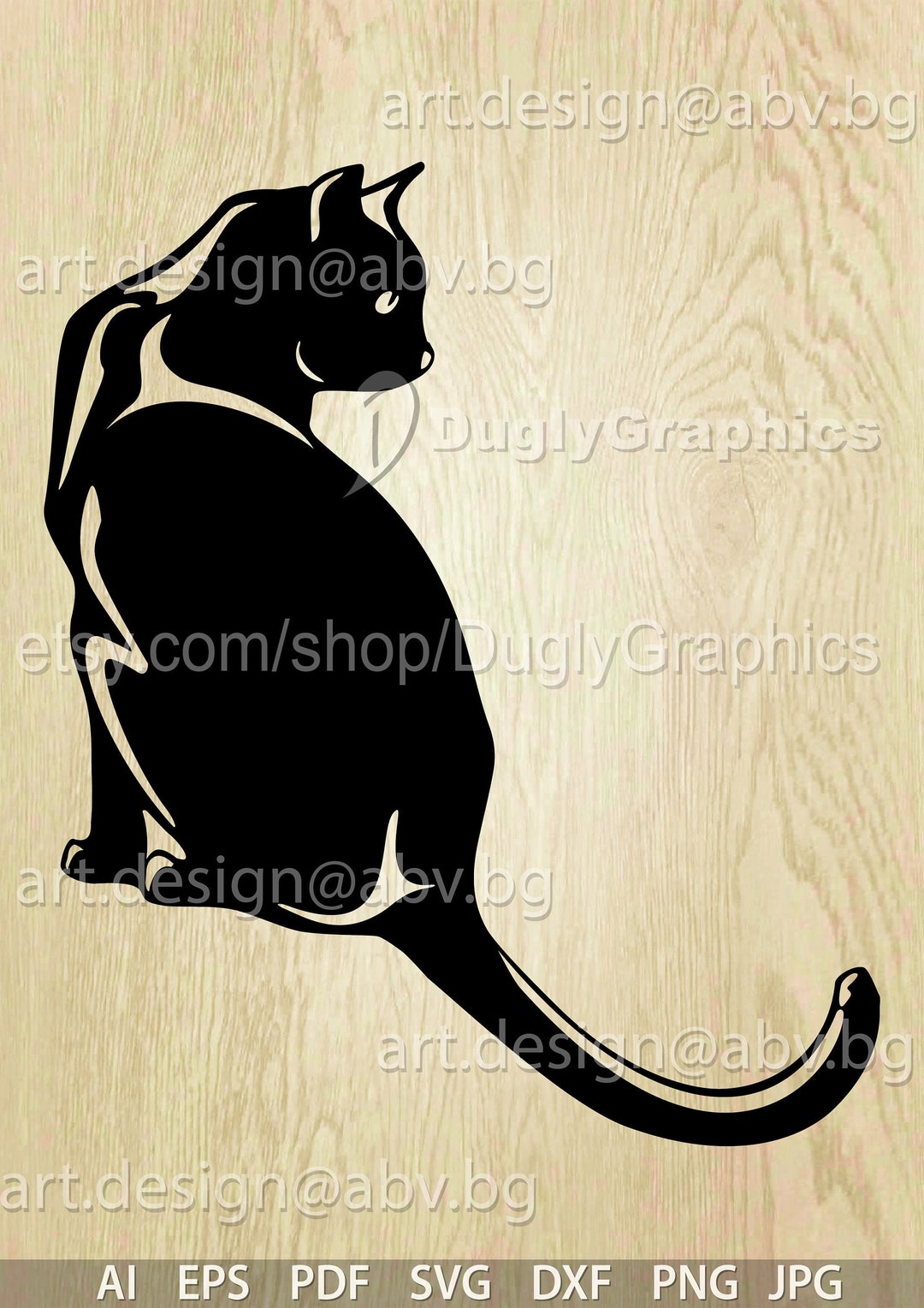 Vector CAT Back, AI, Eps, Pdf, Svg, Dxf, Png, Jpg Download Files ...