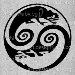 Vector YIN YANG, Lizard, AI, Eps, Pdf, Svg, Dxf, Png, Jpg Download ...