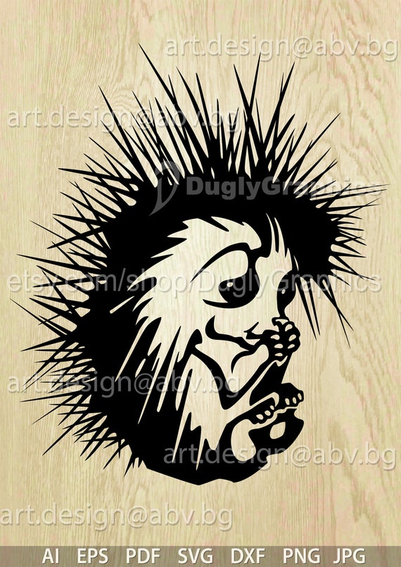 Vector HEDGEHOG AI Eps Pdf Svg Dxf Png Jpg Download Digital | Etsy