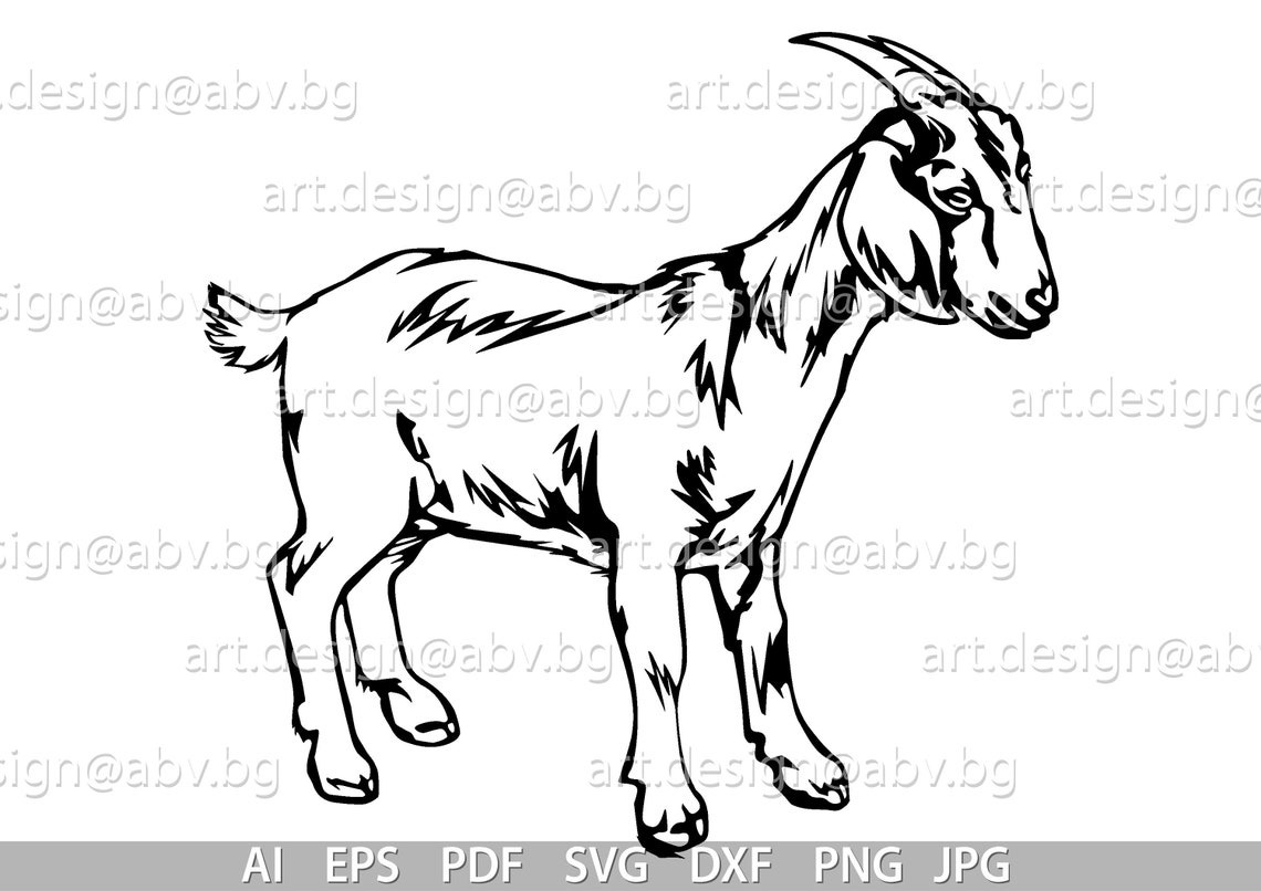 Vector GOAT AI PNG eps pdf svg dxf jpg Instant | Etsy