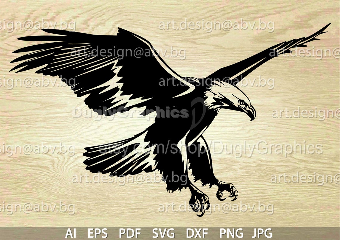Vector EAGLE AI Eps Pdf Svg Dxf Png Jpgdownload Files - Etsy