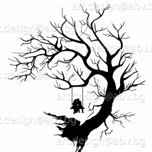 Vector WEDDING TREE, Silhouette, Ai, Eps, Pdf, PNG, Svg, Dxf, Jpg Image ...