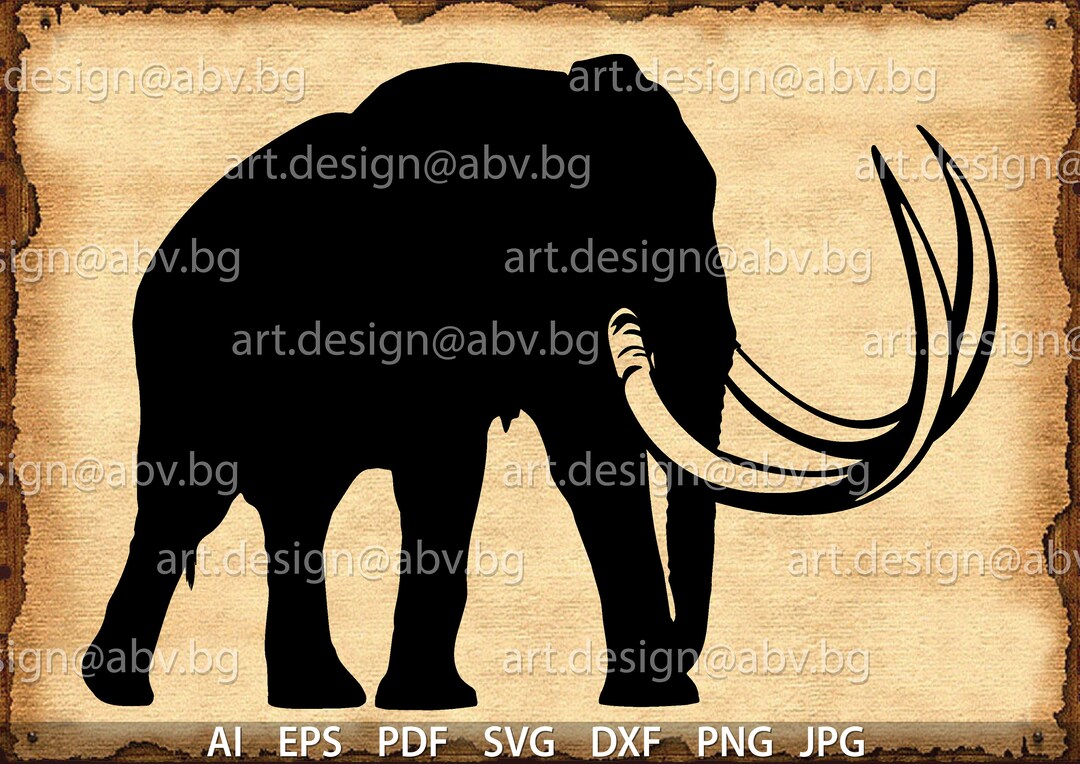 Vector MAMMOTH, AI, Eps, Pdf, Svg, Dxf, Png, Jpg Download, Graphical ...