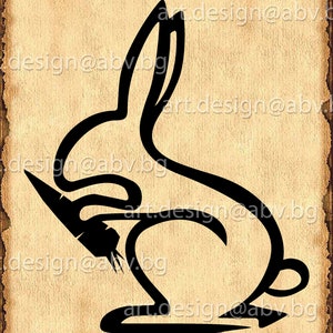 Vector RABBIT With CARROT AI Eps Png Pdf Svg Dxf Jpg - Etsy