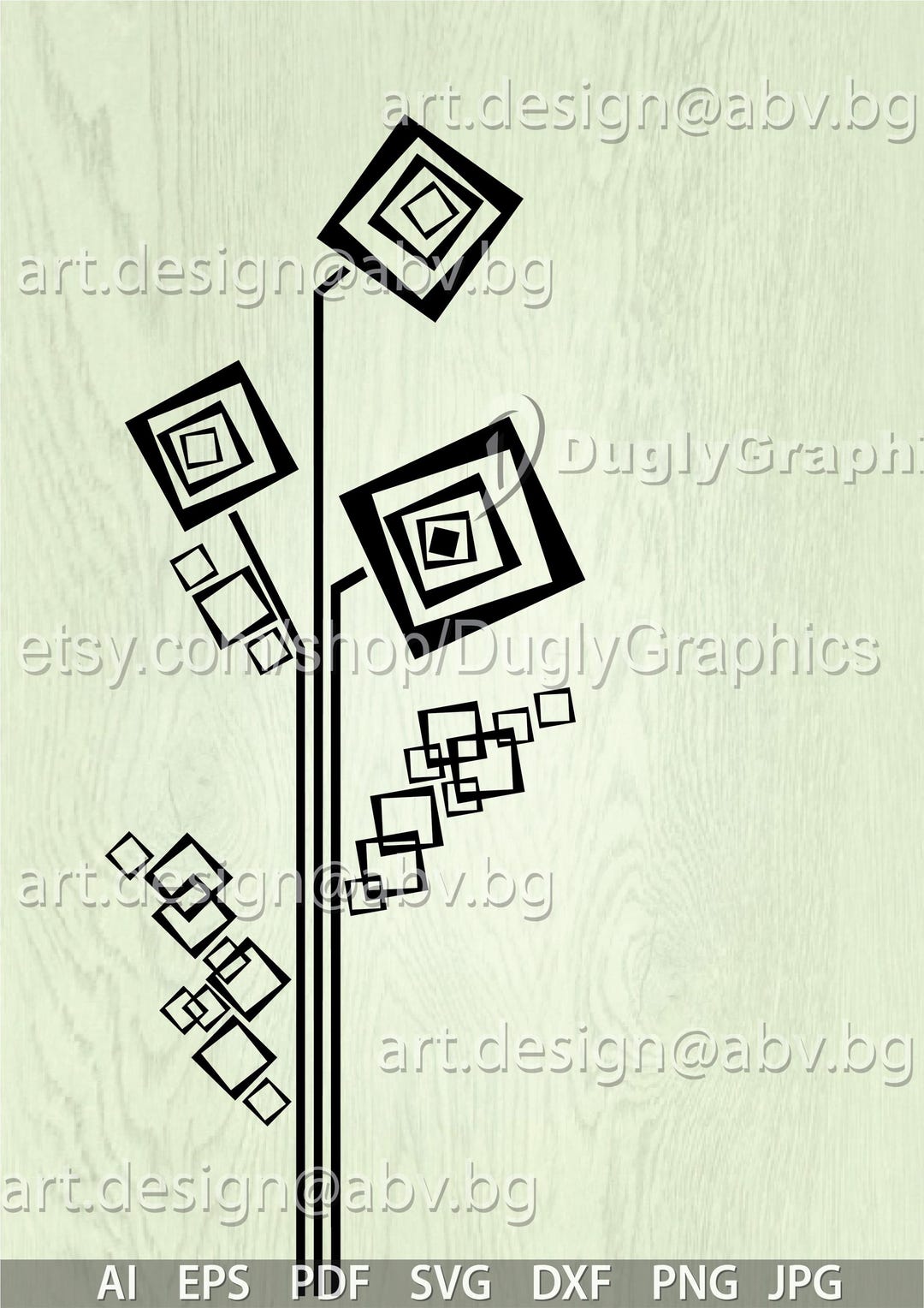 Stylized Flowers Vector Graphics (digital Download) - Etsy