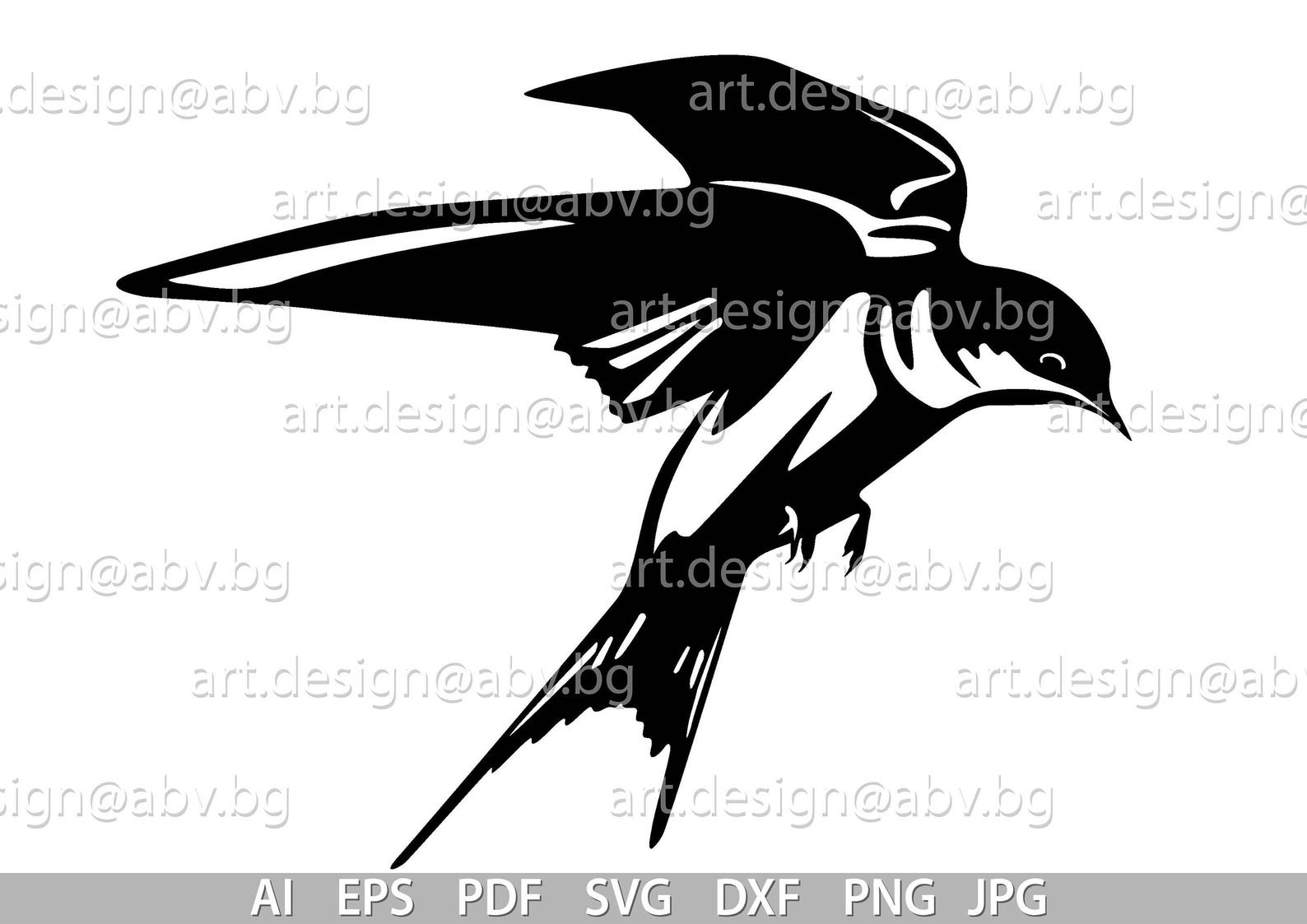 Vector SWALLOW Swallow-tail AI PNG Eps Pdf Svg Dxf Jpg - Etsy