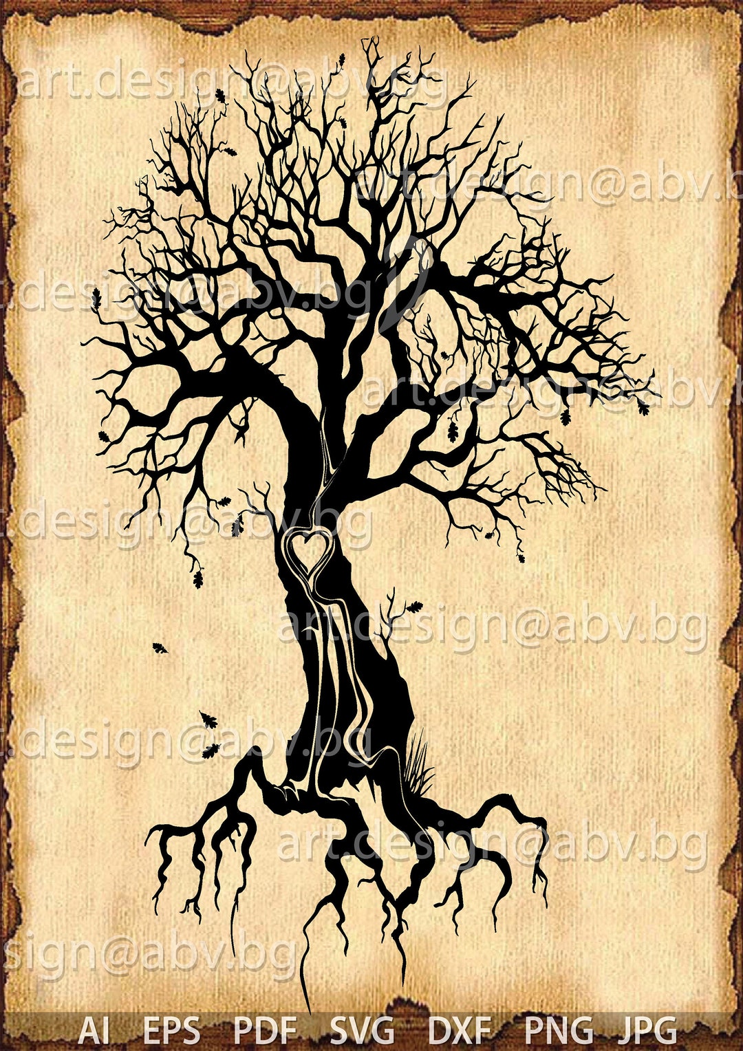 Vector OAK TREE, AI, Eps, Pdf, Svg, Dxf, Png, Jpg Image Graphic Digital ...