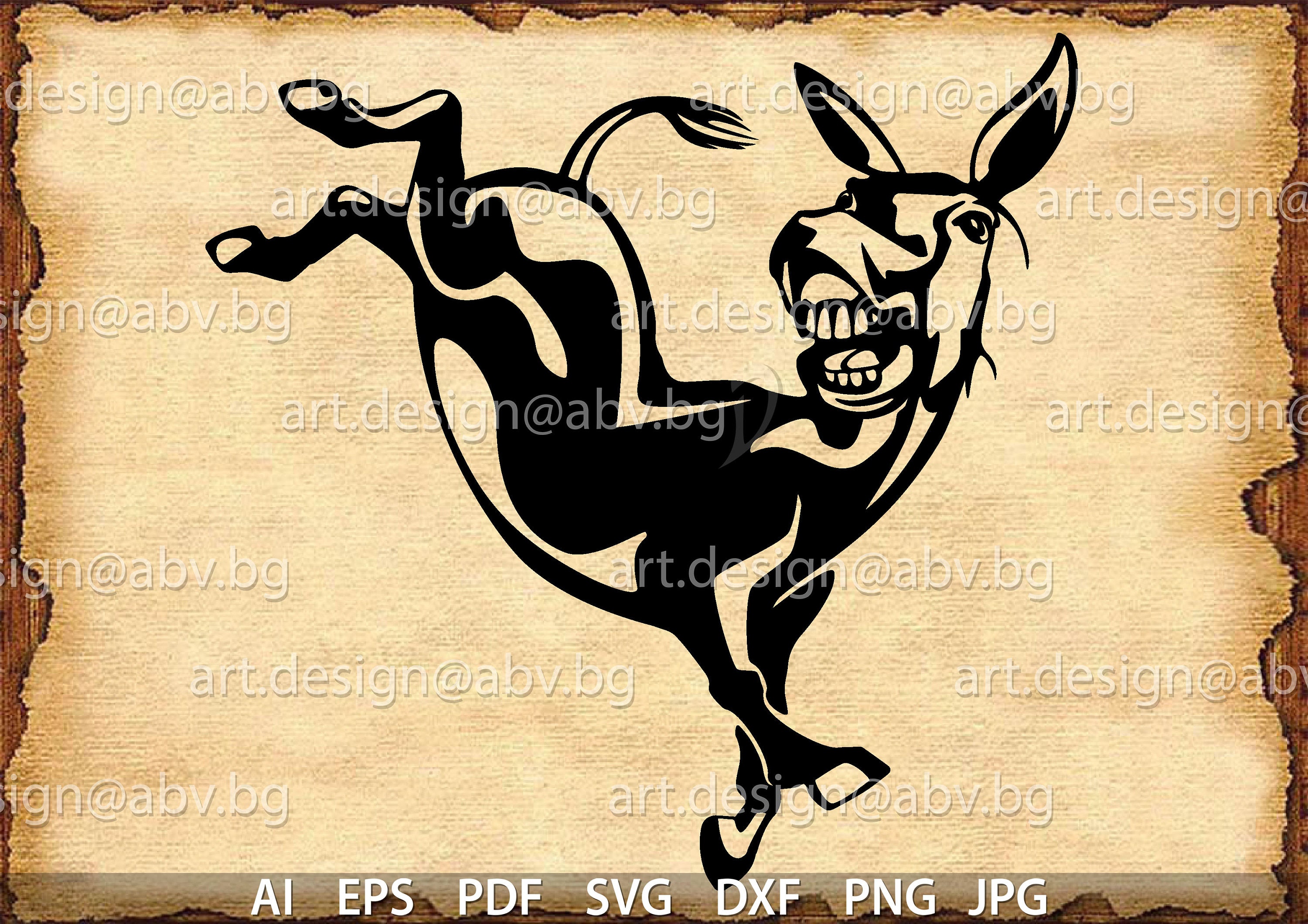 Kicking Donkey Silhouette