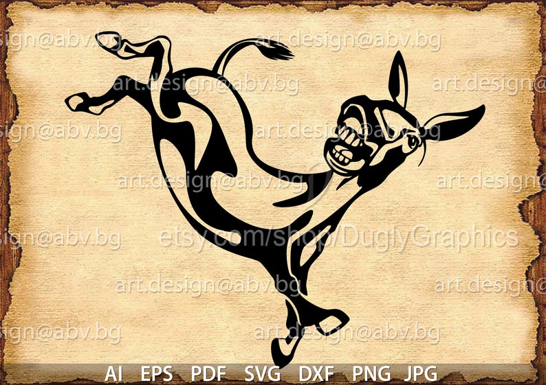 Vector DONKEY Dance Svg AI PNG Eps Pdf Dxf Jpg Download - Etsy