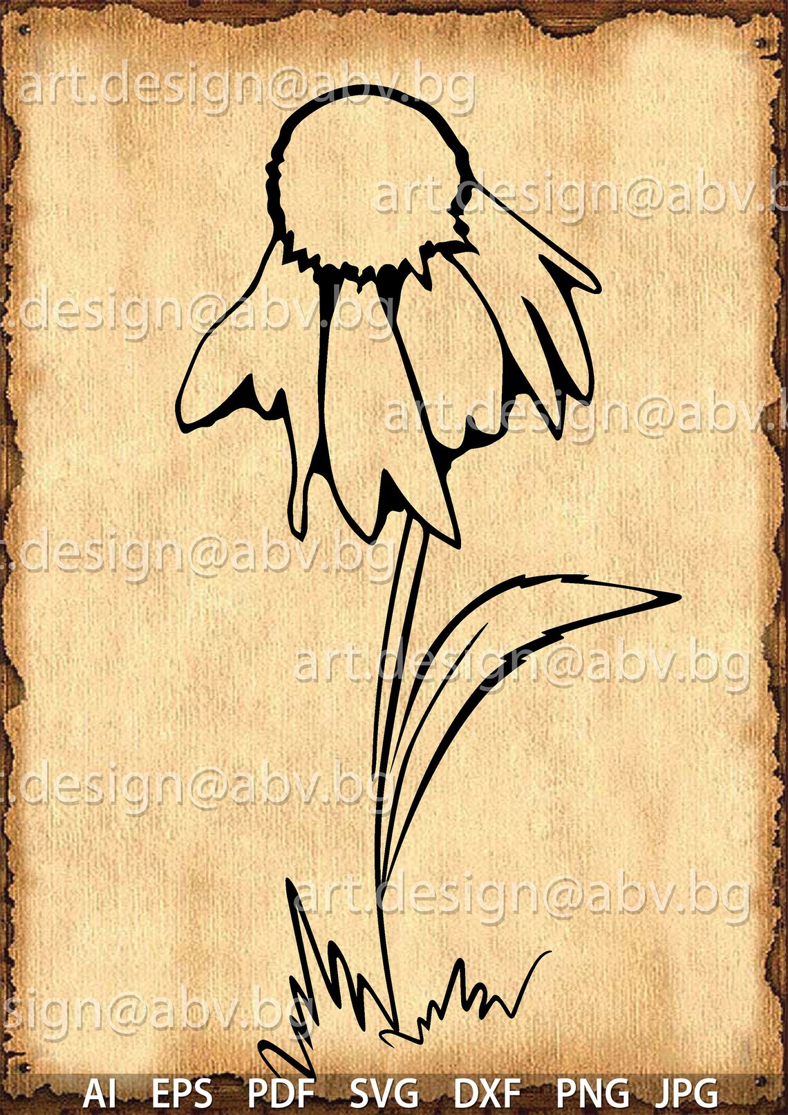 Vector FLOWER AI Eps PNG Svg Dxf Pdf Jpg Download - Etsy