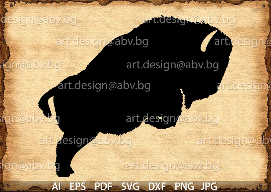 Vector BUFFALO, Bison, AI, Eps, Pdf, Png, Svg, Dxf, Jpg Image Graphic ...