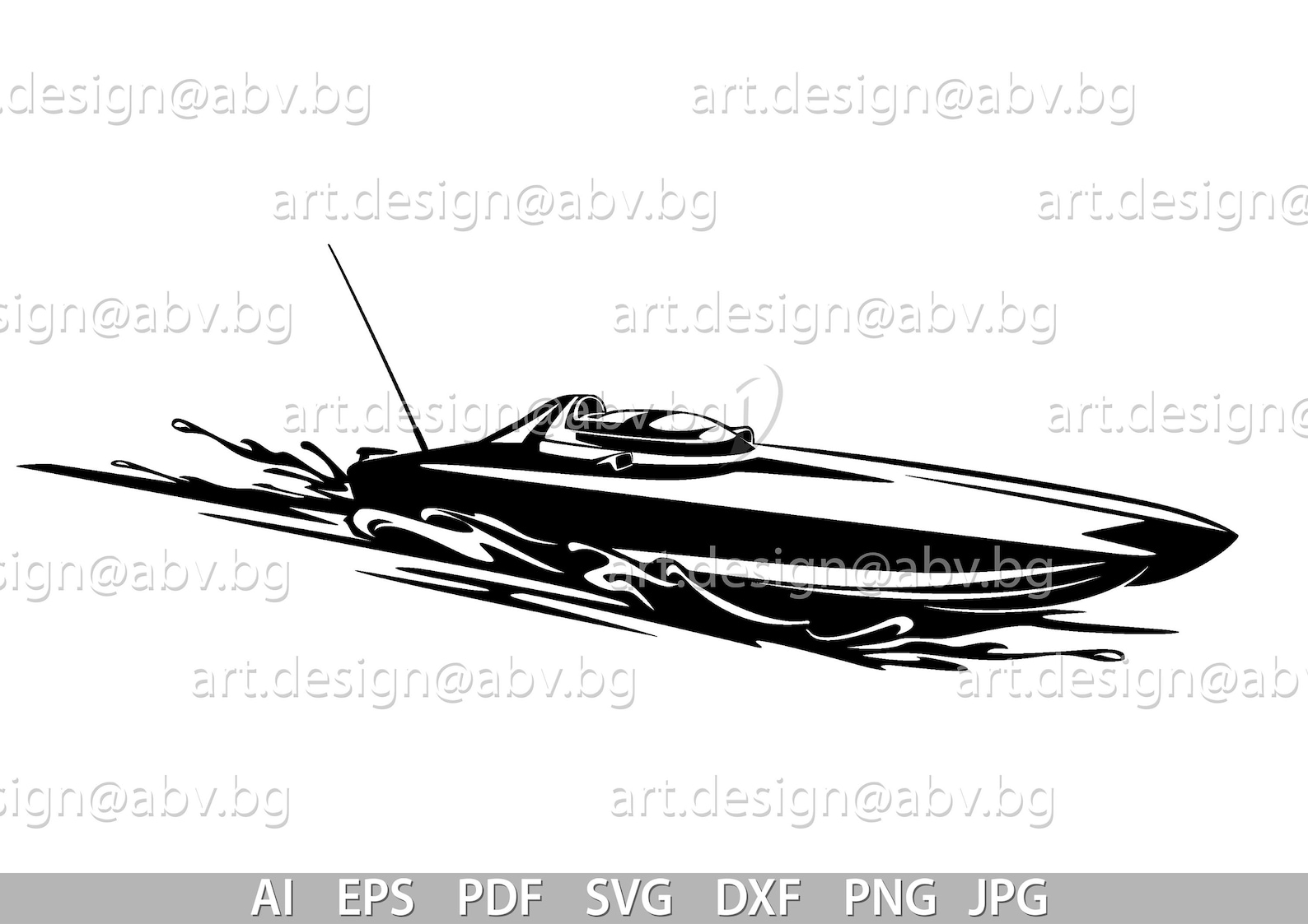 Vector DRAG BOAT Low Drag Boat Motorboat Ai Eps Svg Dxf - Etsy