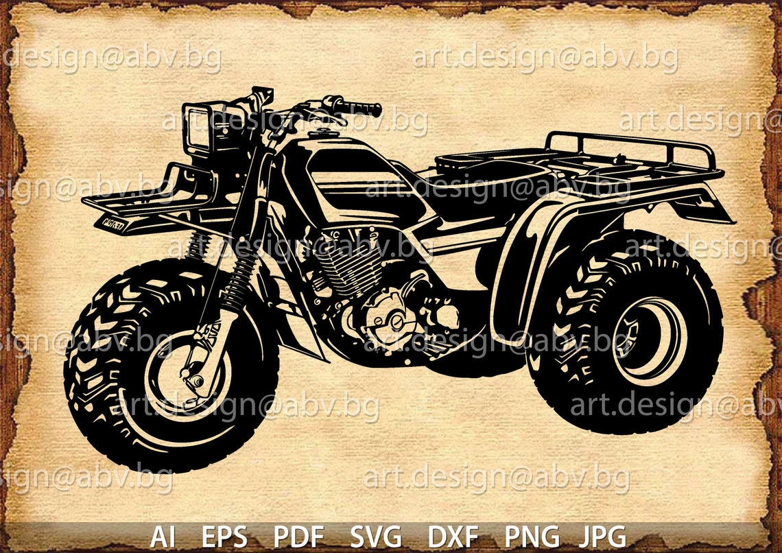 Vector TRIKE MOTORCYCLE Ai Eps Pdf PNG Svg Dxf Jpg - Etsy