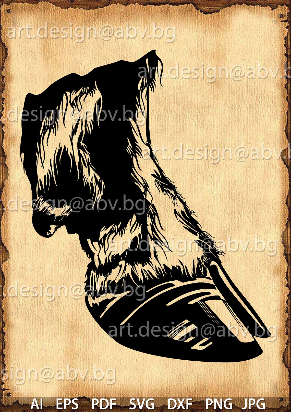 Cow Hoof Vector Graphic (ai, Eps, Png, Pdf, Svg, Dxf, Jpg) (digital ...