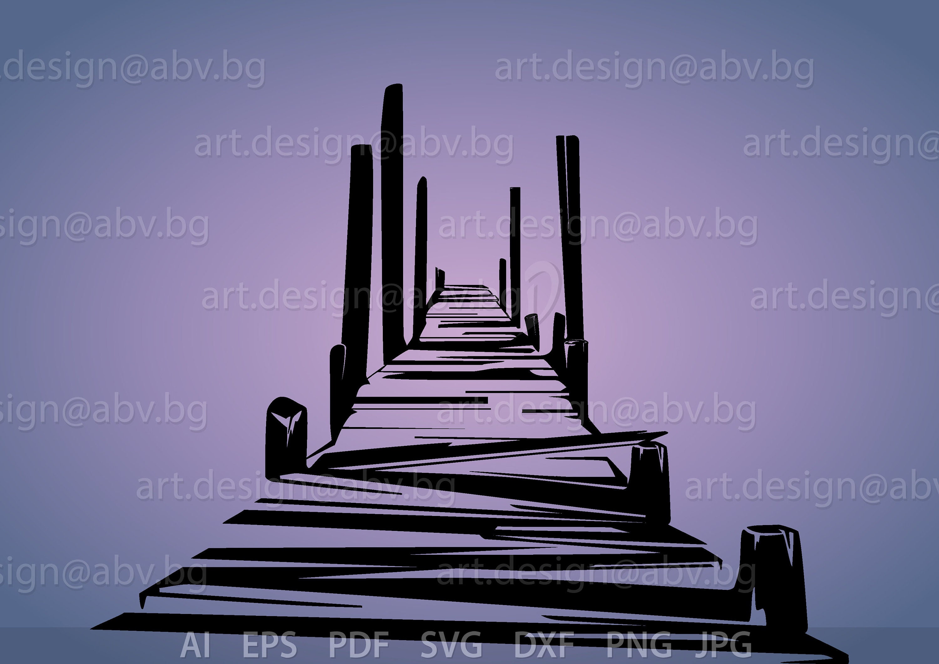 Wooden Quay Vector Image With Birds (digital Download) - Etsy Canada