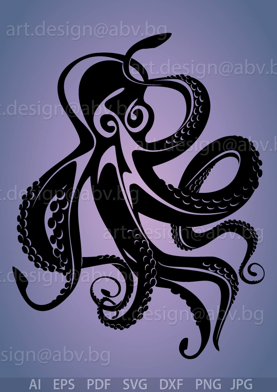 Vector OCTOPUS, Devil-fish, AI, Eps, Pdf, Svg, Dxf, Png, Jpg Image ...