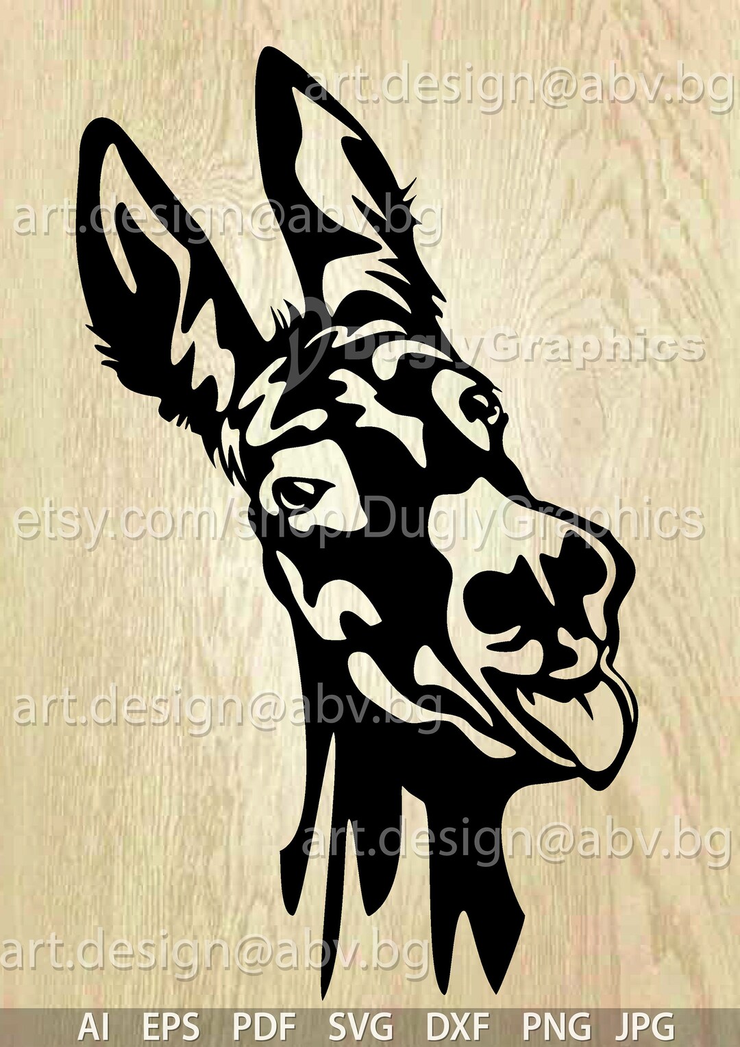 Stylized Donkey Vector Art: Smiling Farm Animal (digital Download) - Etsy
