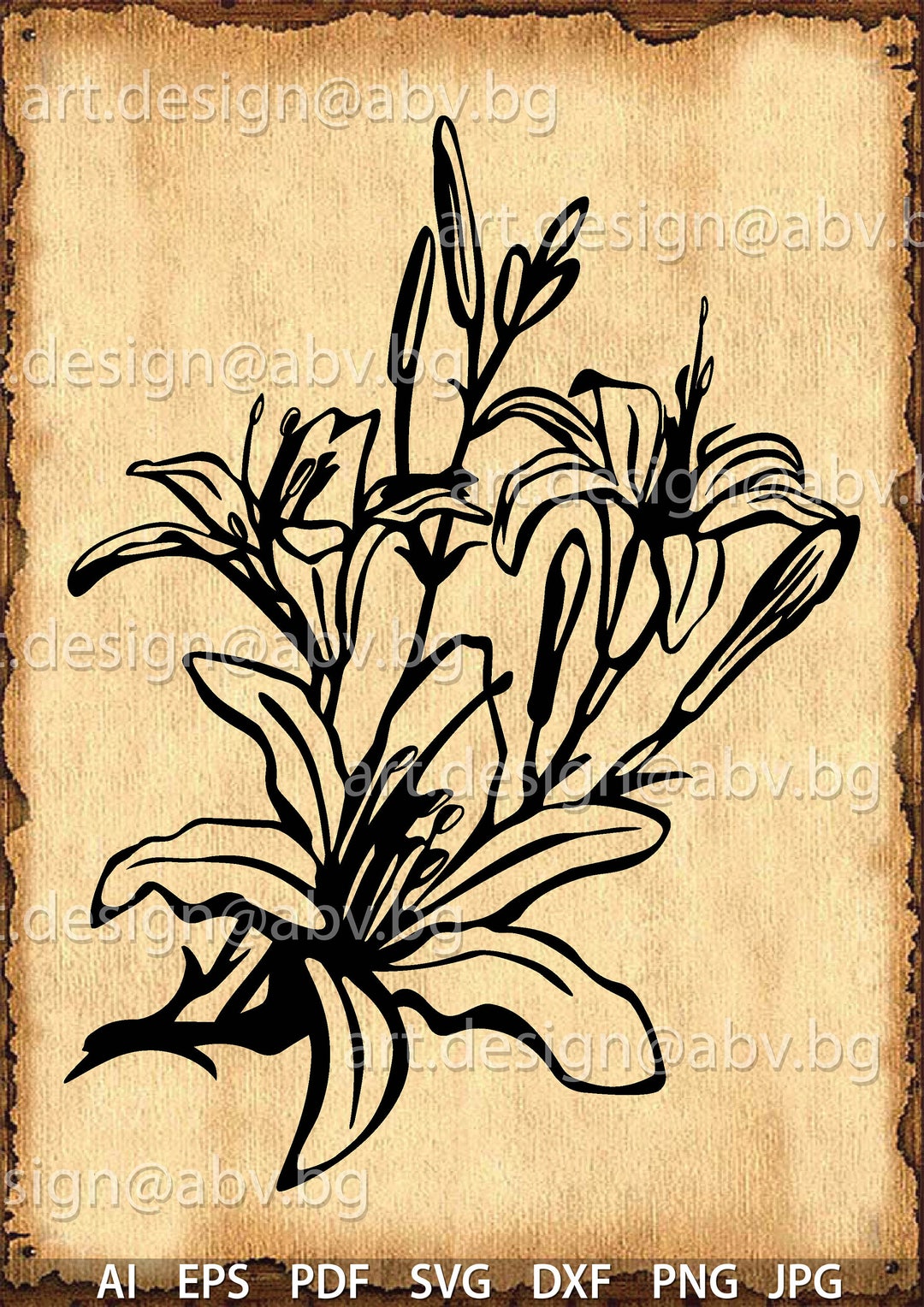 Fleur de vecteur, AI, eps, pdf, svg, dxf, png, jpg Fichiers à ...