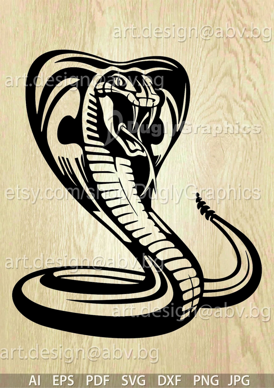 Vector COBRA SNAKE, AI, Png, Eps, Pdf, Svg, Dxf, Jpg Download, Digital ...