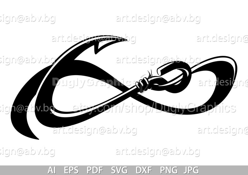 Vector INFINITY HOOK AI Eps Pdf Svg Dxf Png Jpg - Etsy