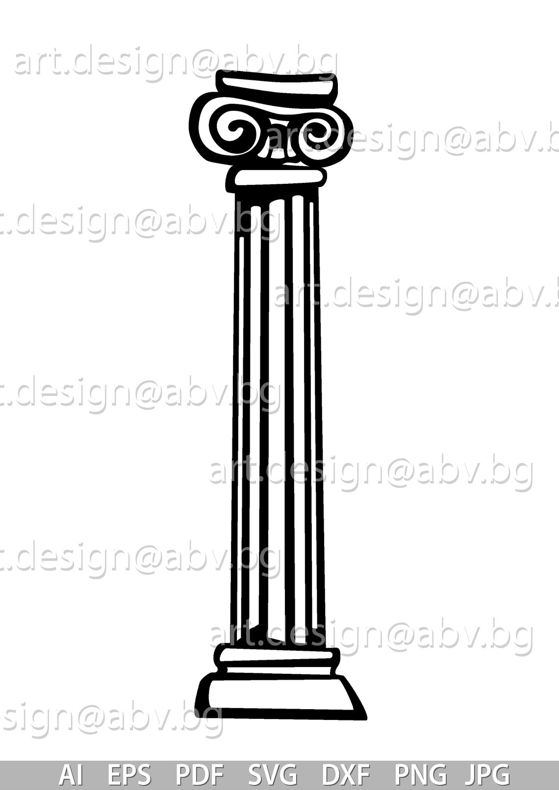 Vector ROMAN COLUMN AI Png Pdf Eps Svg Dxf Jpg - Etsy