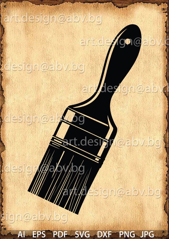 Vector PAINTBRUSH AI eps pdf SVG dxf png jpg Download | Etsy