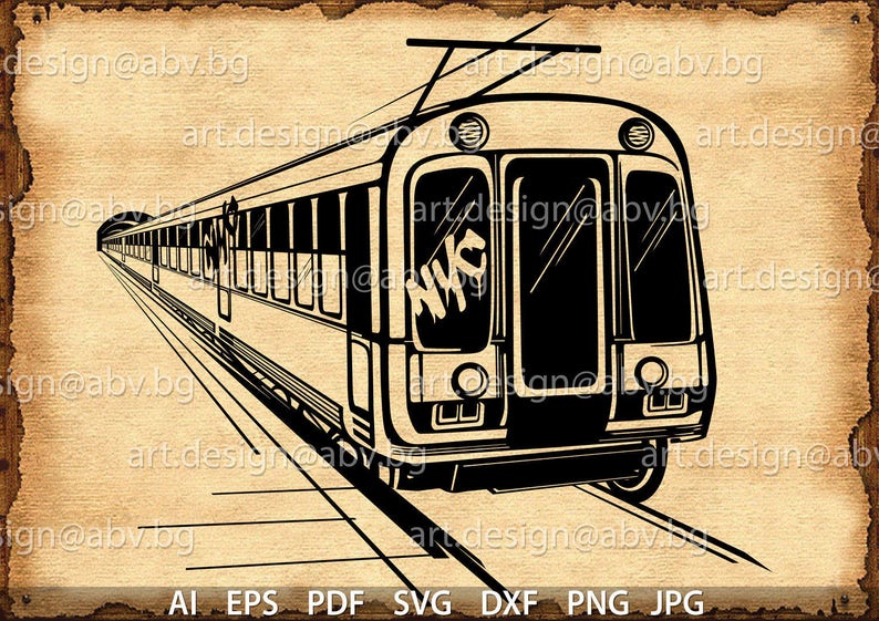 Vector SUBWAY Train AI Eps Svg Dxf Pdf Png Jpg - Etsy