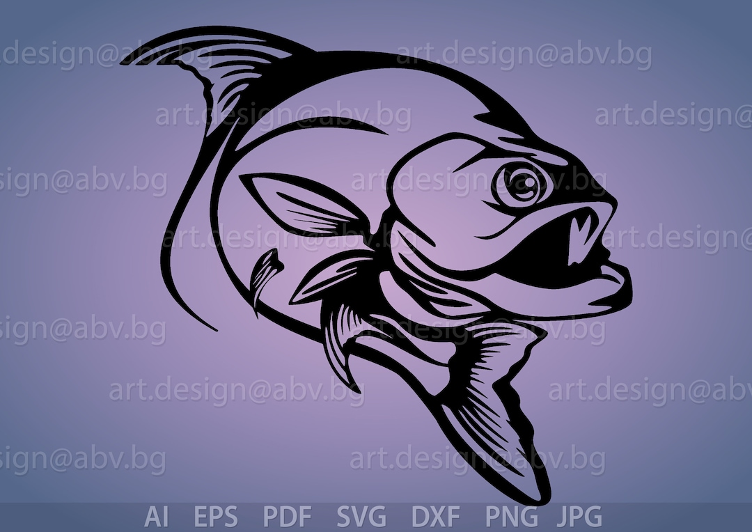 Vector TARPON FISH, ai, eps, pdf, png, svg, dxf, jpg Imagem Gráfico ...