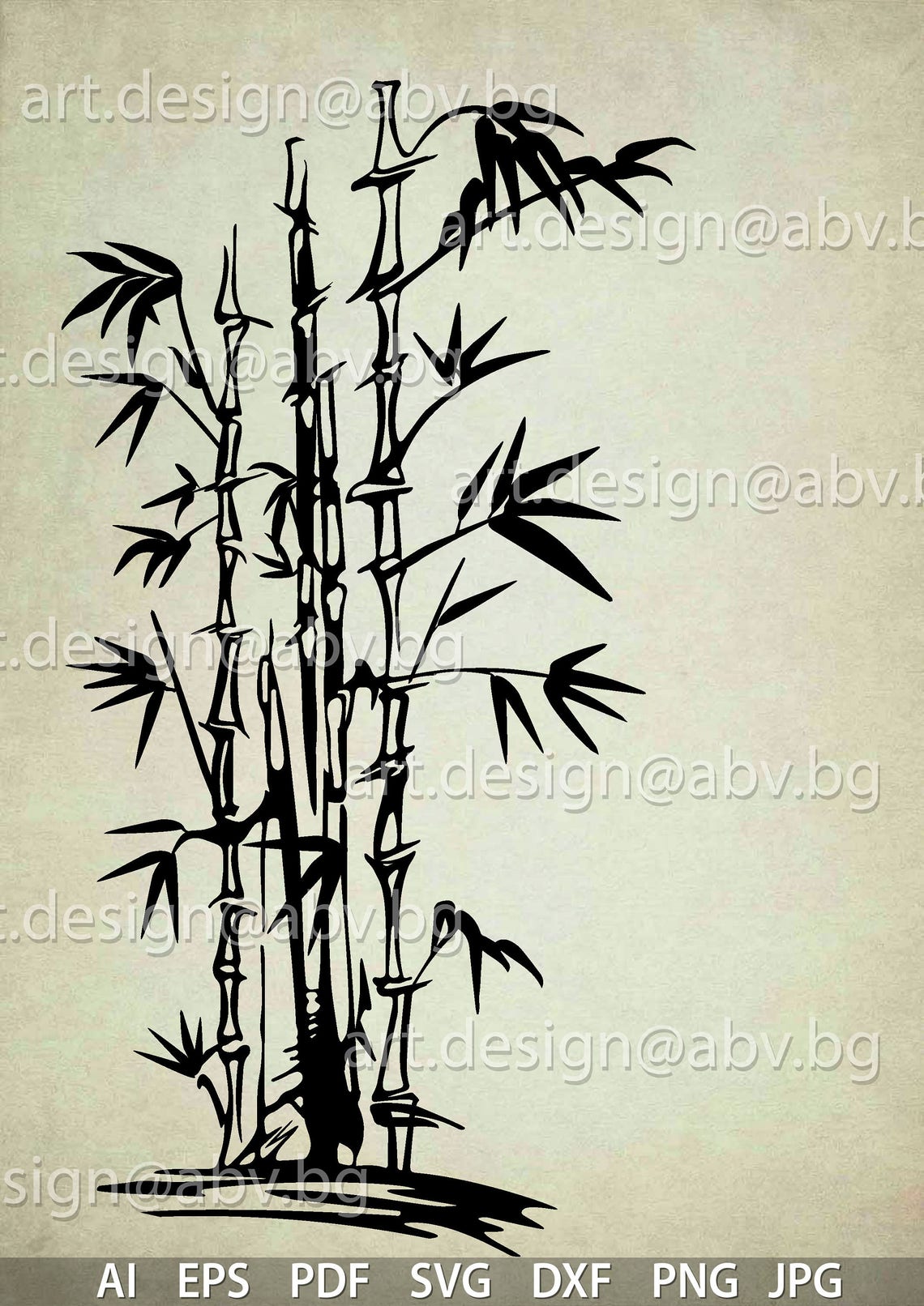Vector BAMBOO AI Eps Pdf Png Svg Dxf Jpg Download | Etsy