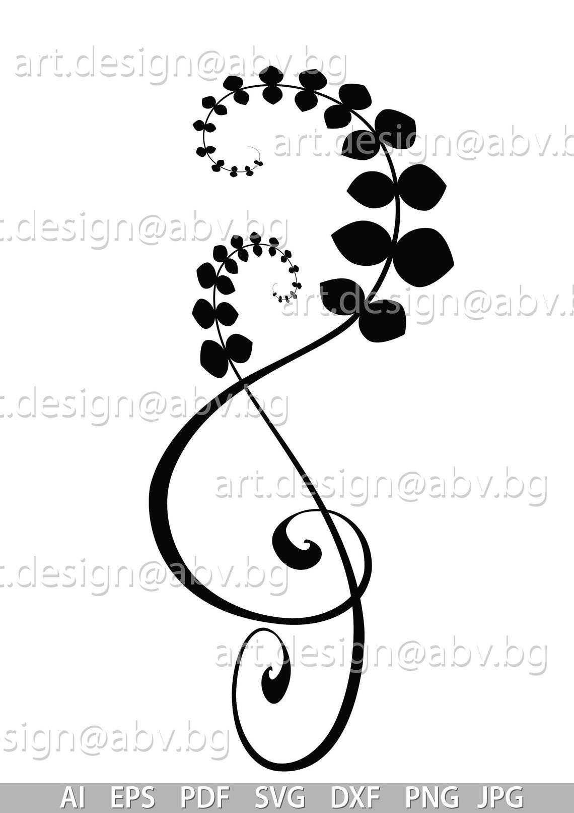 Vector TREBLE CLEF Music AI Eps Pdf Svg Dxf Png Jpg | Etsy