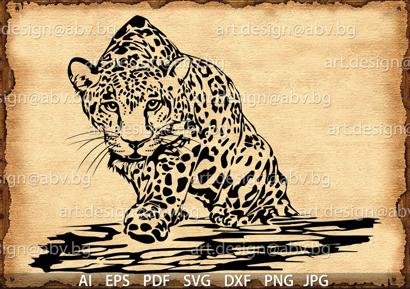 Vector LEOPARD AI PNG Eps Pdf Svg Dxf Jpg Download - Etsy Canada
