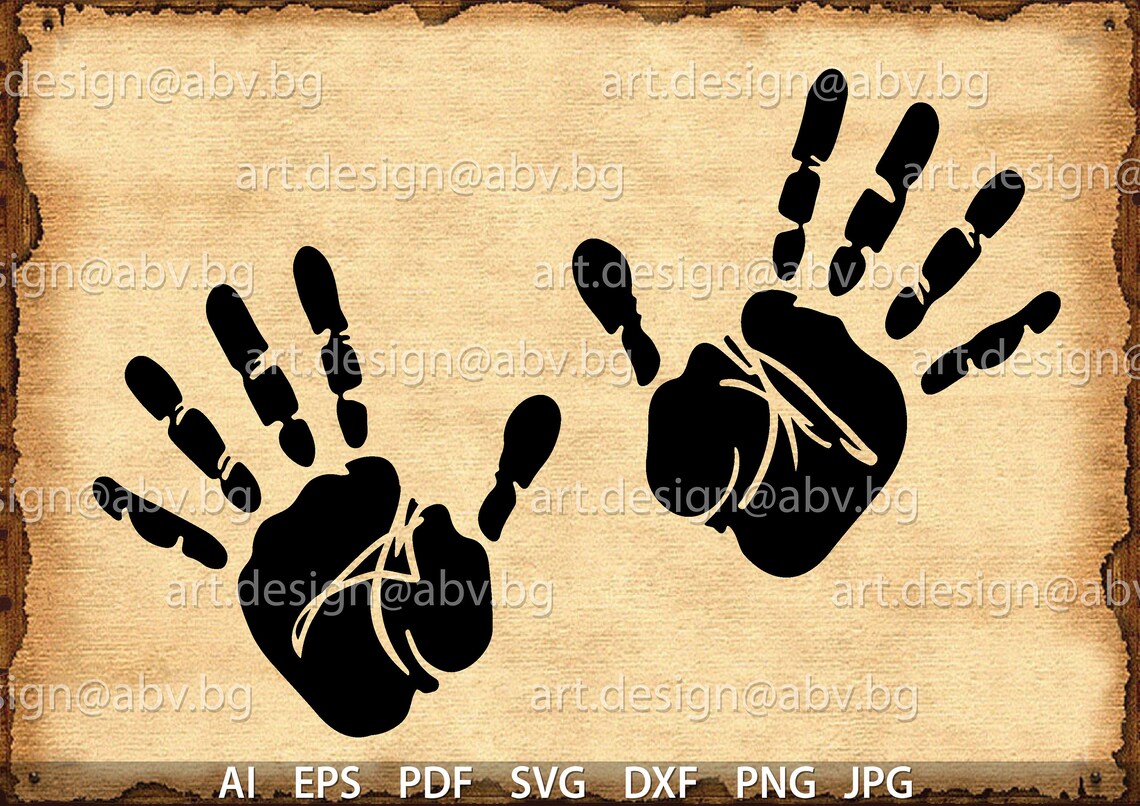 Vector Palm HANDS AI Eps Pdf Svg Dxf Png Jpg Download - Etsy