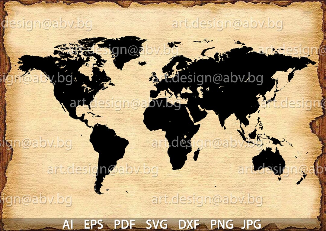 Vector EARTH, Countries, Map, AI, Eps, Pdf, Svg, Dxf, Png, Jpg Download ...