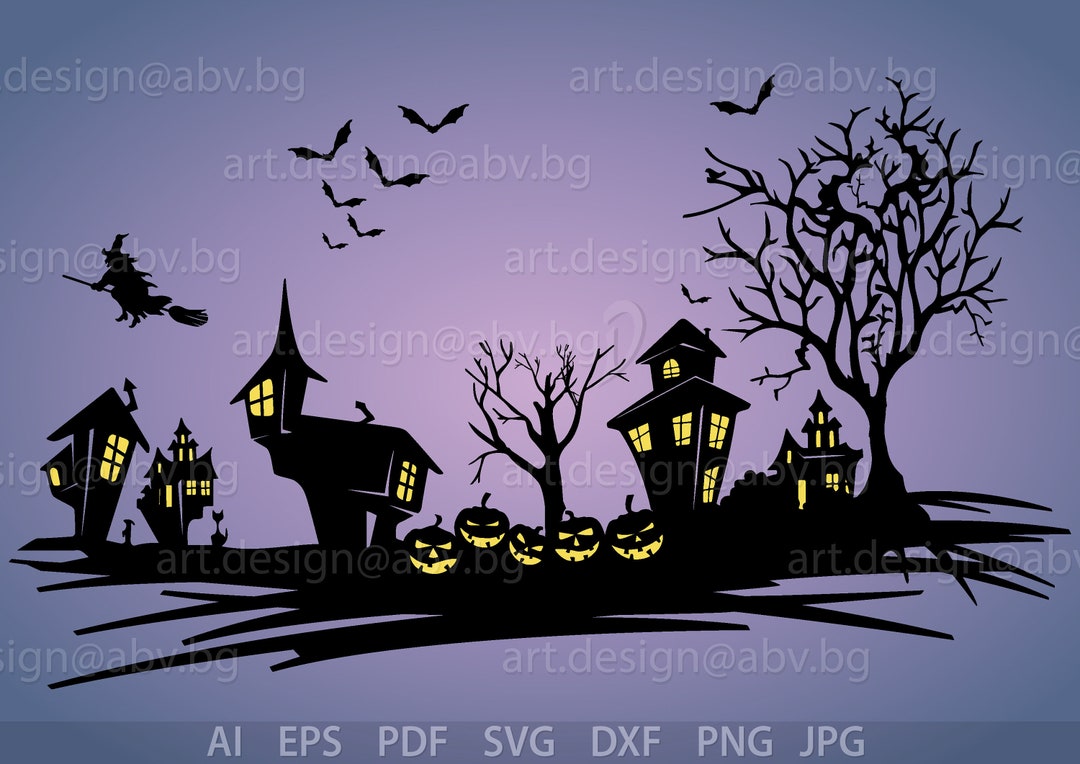 Vector HALLOWEEN, AI, Eps, Pdf, SVG, Dxf, Png, Jpg Download, Digital ...
