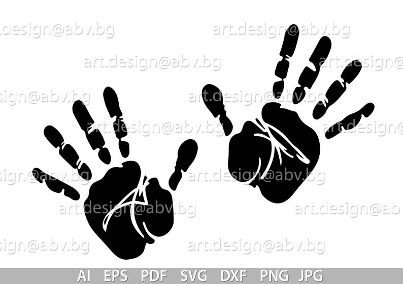 Vector Palm HANDS AI Eps Pdf Svg Dxf Png Jpg Download - Etsy