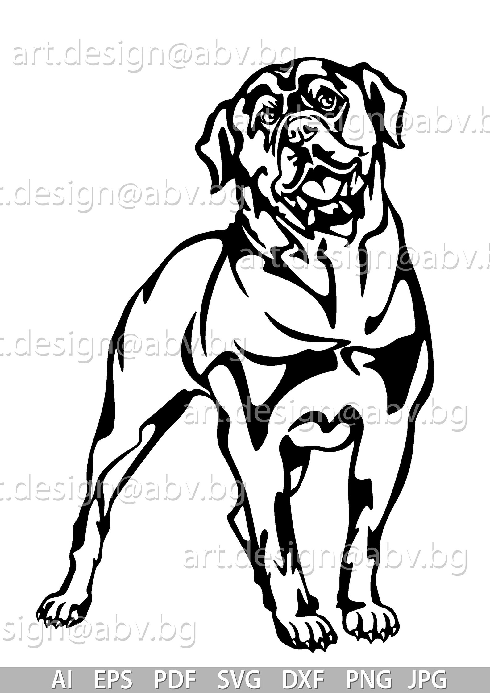 Vector DOG Rottweiler AI Png Pdf Eps Svg Dxf Jpg - Etsy Canada