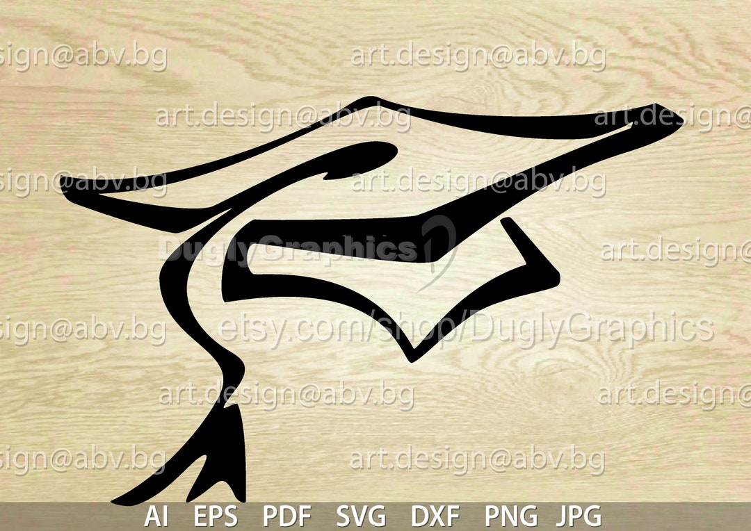 Vector GRADUATION HAT, AI, Eps, Pdf, Svg, Dxf, Png, Jpg Download Files ...