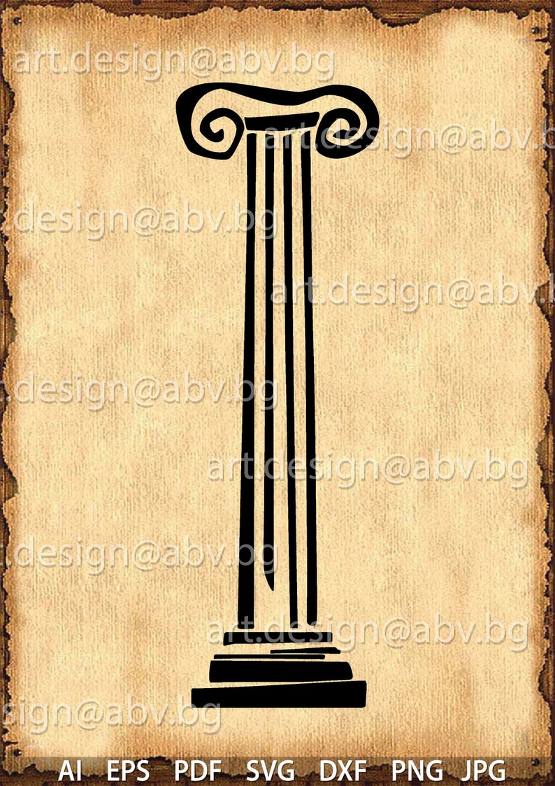 Vector ROMAN COLUMN AI Png Pdf Eps Svg Dxf Jpg - Etsy