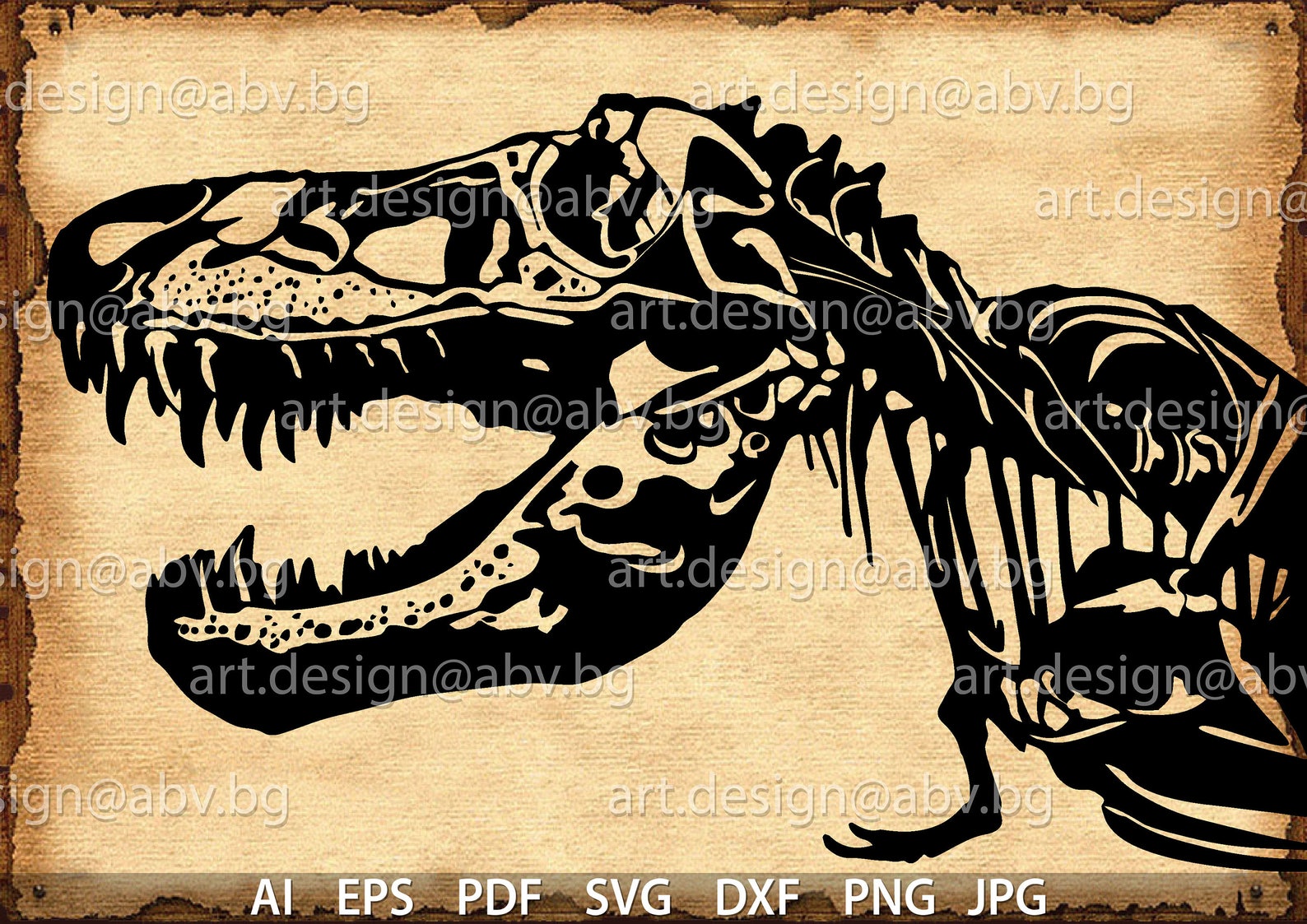 Vector T-REX SVG DXF Ai Eps Pdf Png Jpg Image Graphic | Etsy