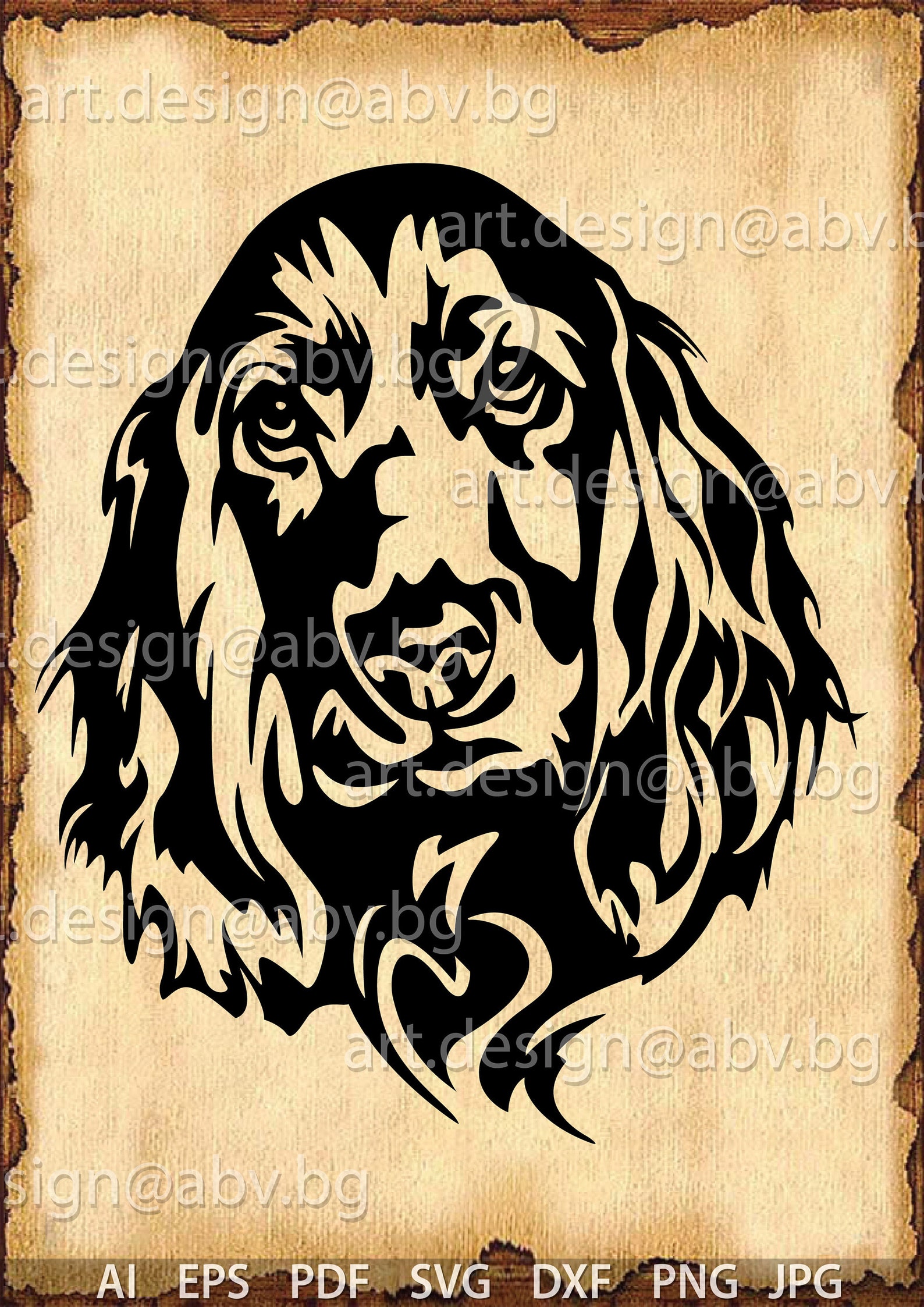 Vector COCKER SPANIEL Dog Head Pet Ai Eps SVG Dxf Pdf - Etsy