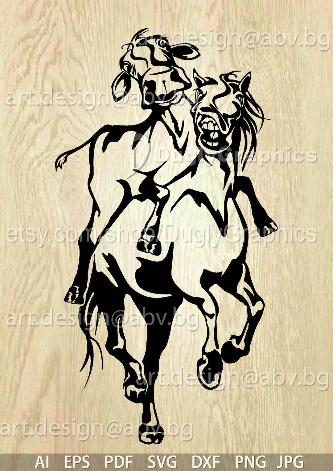 Vector COW RIDES HORSE, Calf, Ai, Png, Eps, Pdf, Svg, Dxf, Jpg, Svg Cow ...