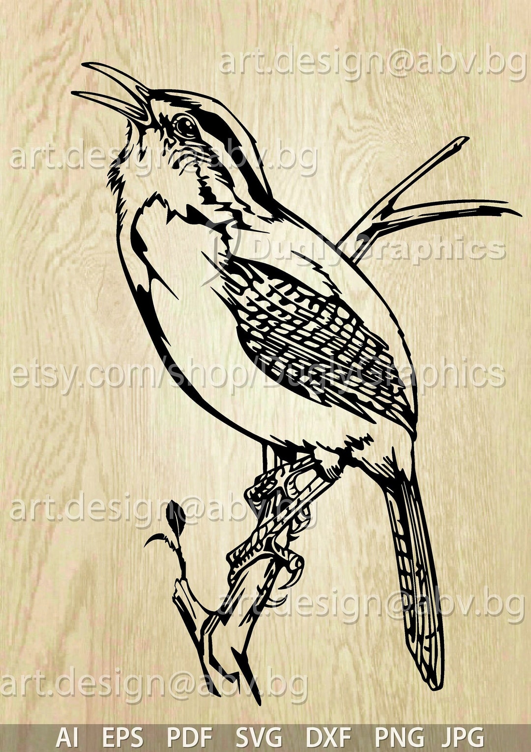 Vector WREN, AI, PNG, Eps, Pdf, Svg, Dxf, Jpg Download, Digital Image ...
