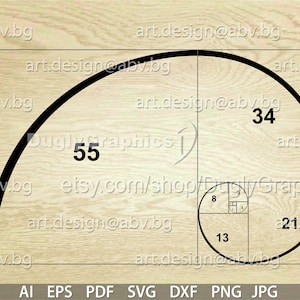 Vector FIBONACCI SPIRAL, Fibonacci Sequence, AI, Png, Eps, Pdf, Svg ...